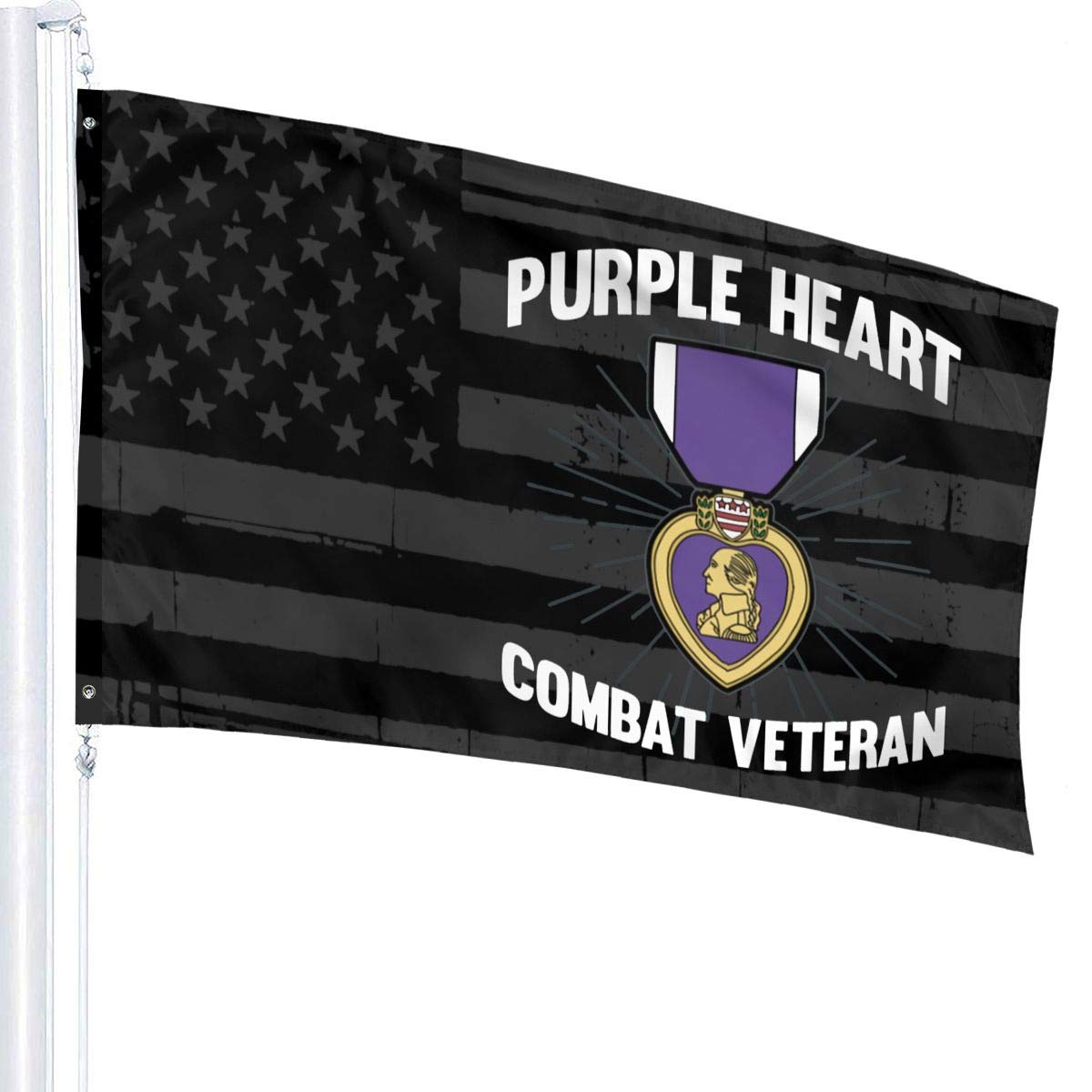 Purple Heart US Army Veteran Military Medal USA Flag Banner Breeze Flag ...