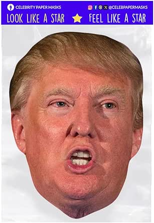 Amazon.com: Celebrity Paper Masks Donald Trump Mask Politician Face ...