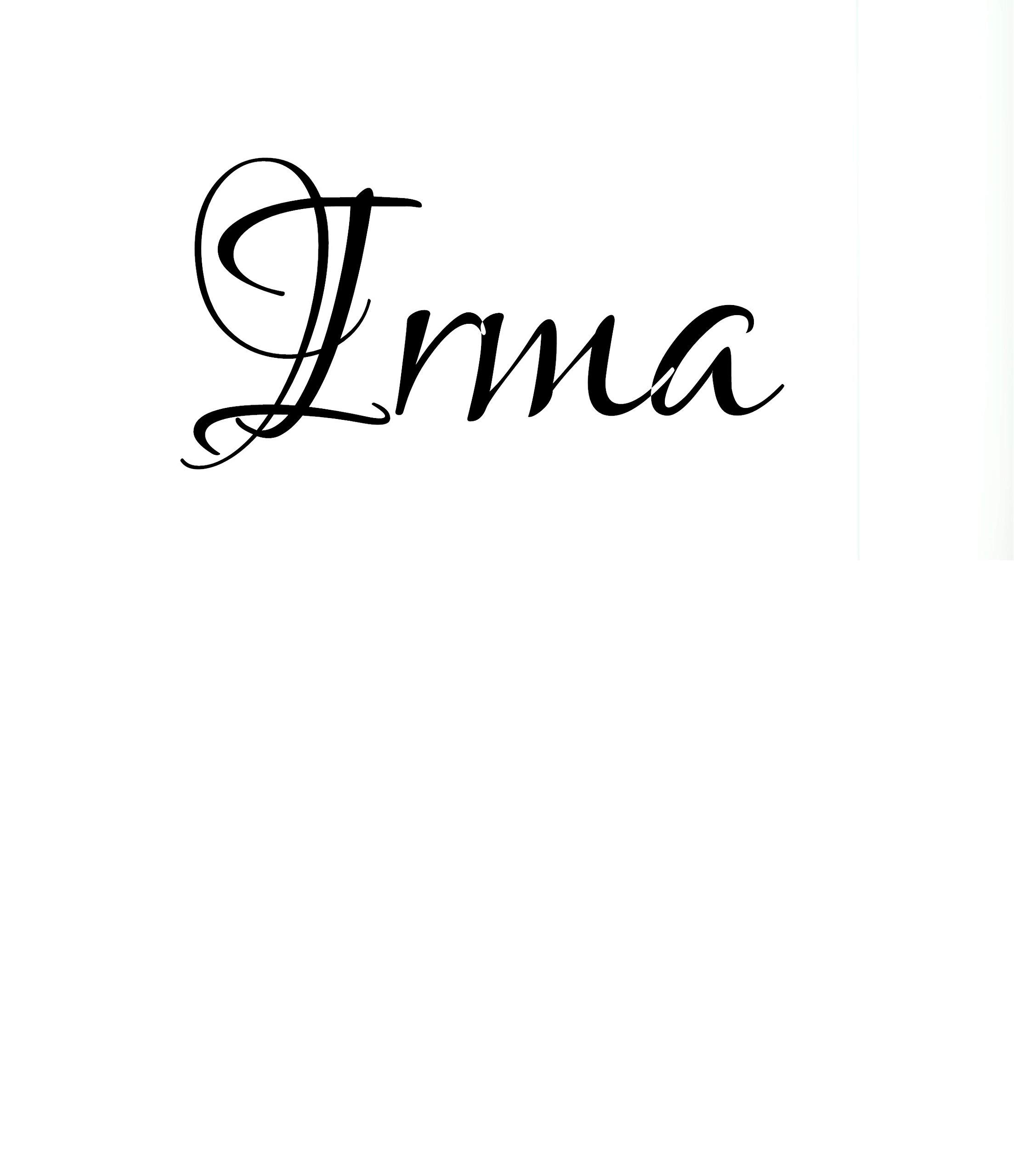 Cursive Name Irma Tattoo Generator