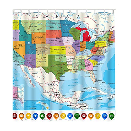 The 29 Best Maps Shower Curtains of 2025 [Verified] - Cherry Picks