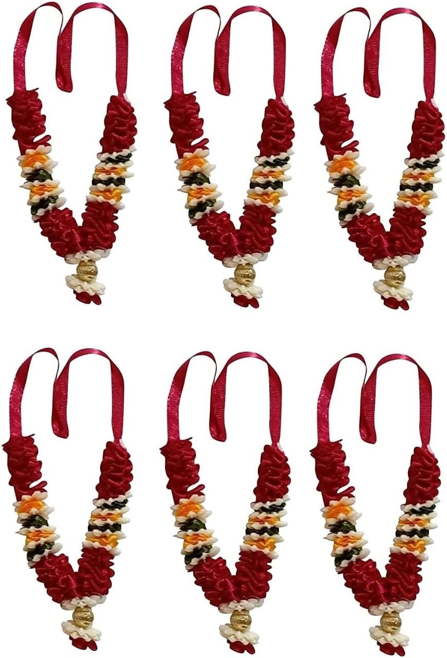 ARTISKRITI Small Ribbon Mala for God Idols and Statues, Pooja Haar Mala ...