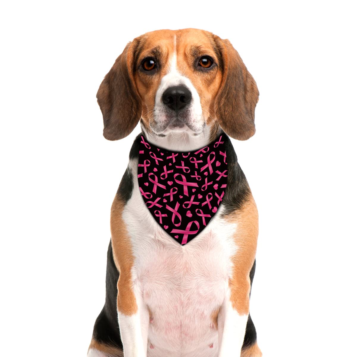 Snapklik.com : Breast Cancer Awareness Dog Bandana Pink Ribbon Triangle ...