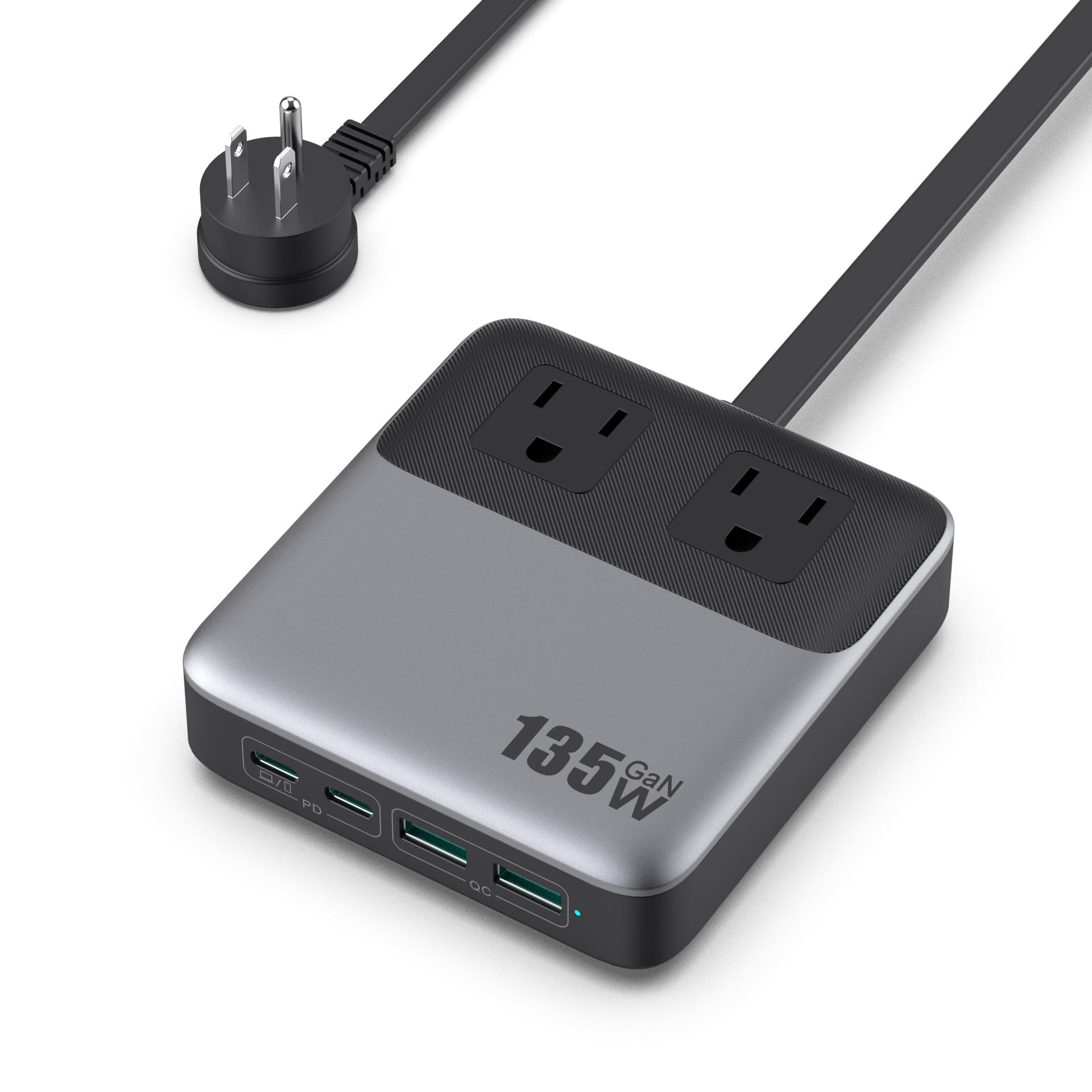 Amazon.com: USB C Charger Block,135W GaN IV Fast Charging Station Hub,6 ...
