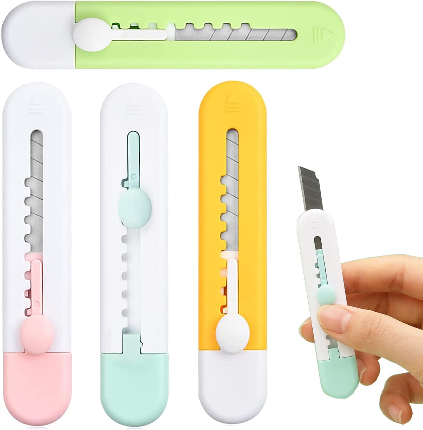 Paifeancodill 4 Pcs Mini Utility Knife, Retractable Utility Knives ...