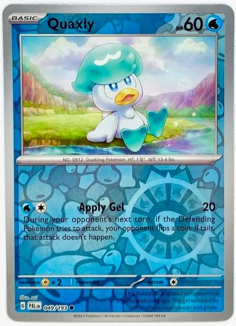 Amazon.com: Pokemon - Quaxly 049/193 - Paldea Evolved - Reverse Holo ...