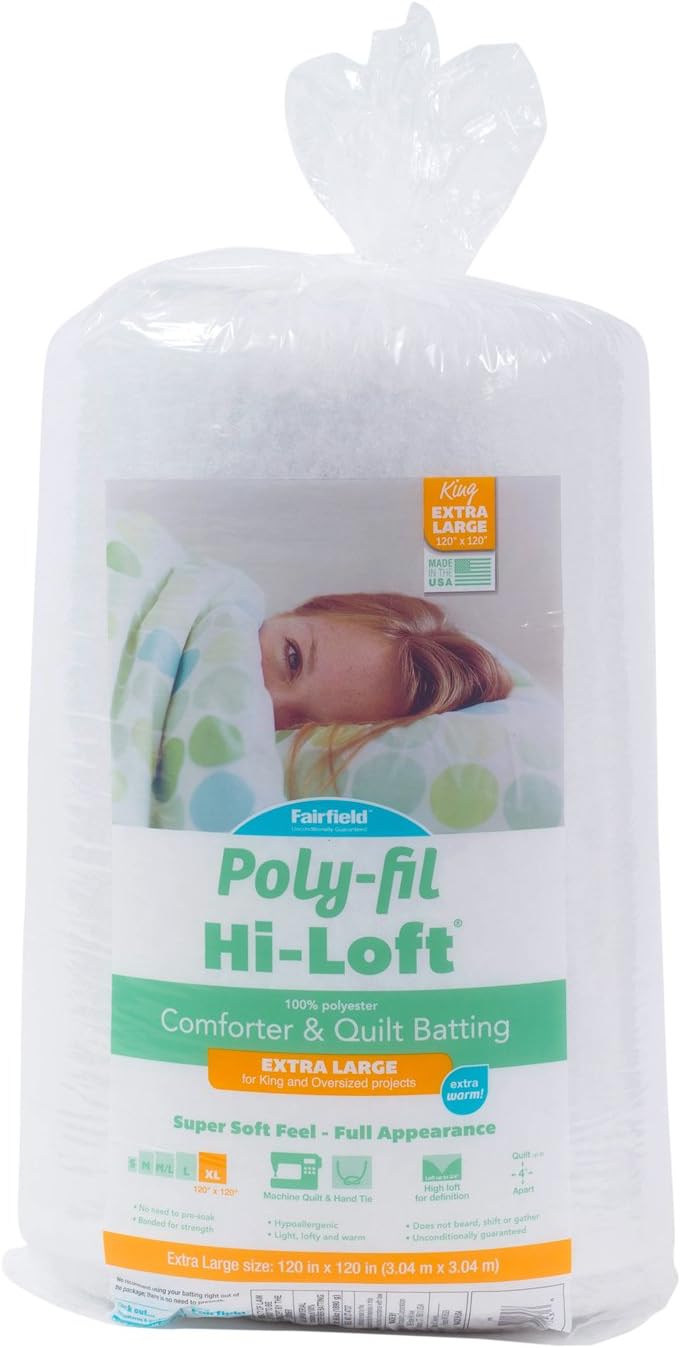 Amazon.com: Hobbs PD120 Poly Down Quilt Batting King Size 120" x 120"