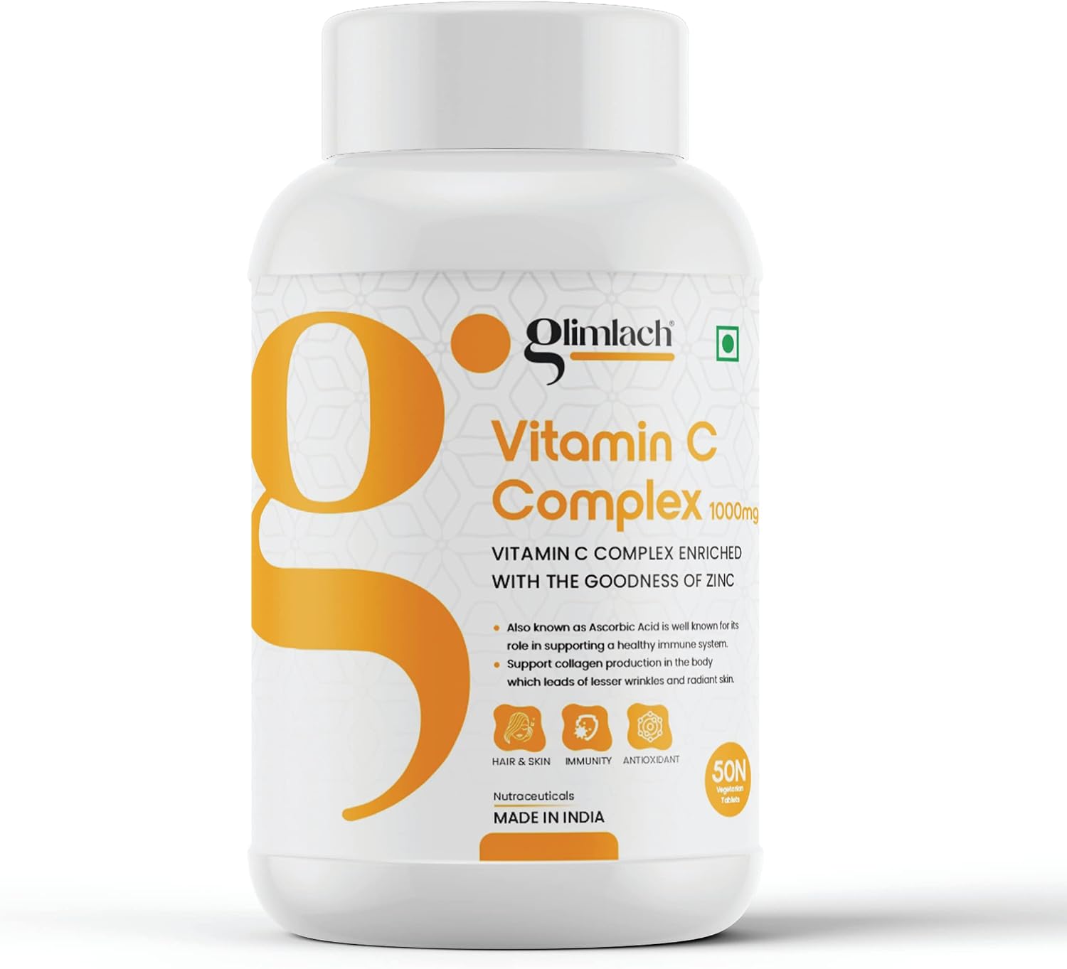 Amazon.com: GLIMLACH Vitamin C Complex 1000mg - Non-GMO, Gluten-Free ...
