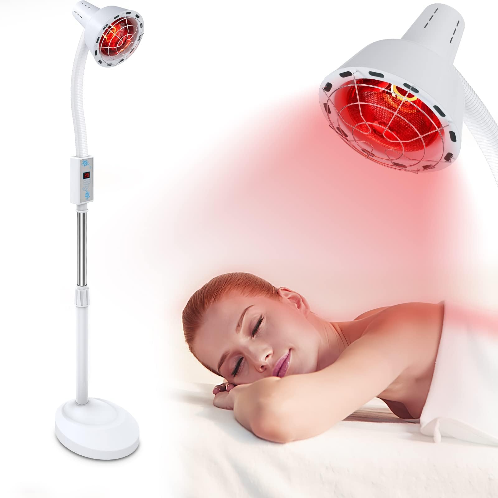 Amazon.com: Okyna Infrared Light Therapy Lamp, Infrared Lamp with Stand ...