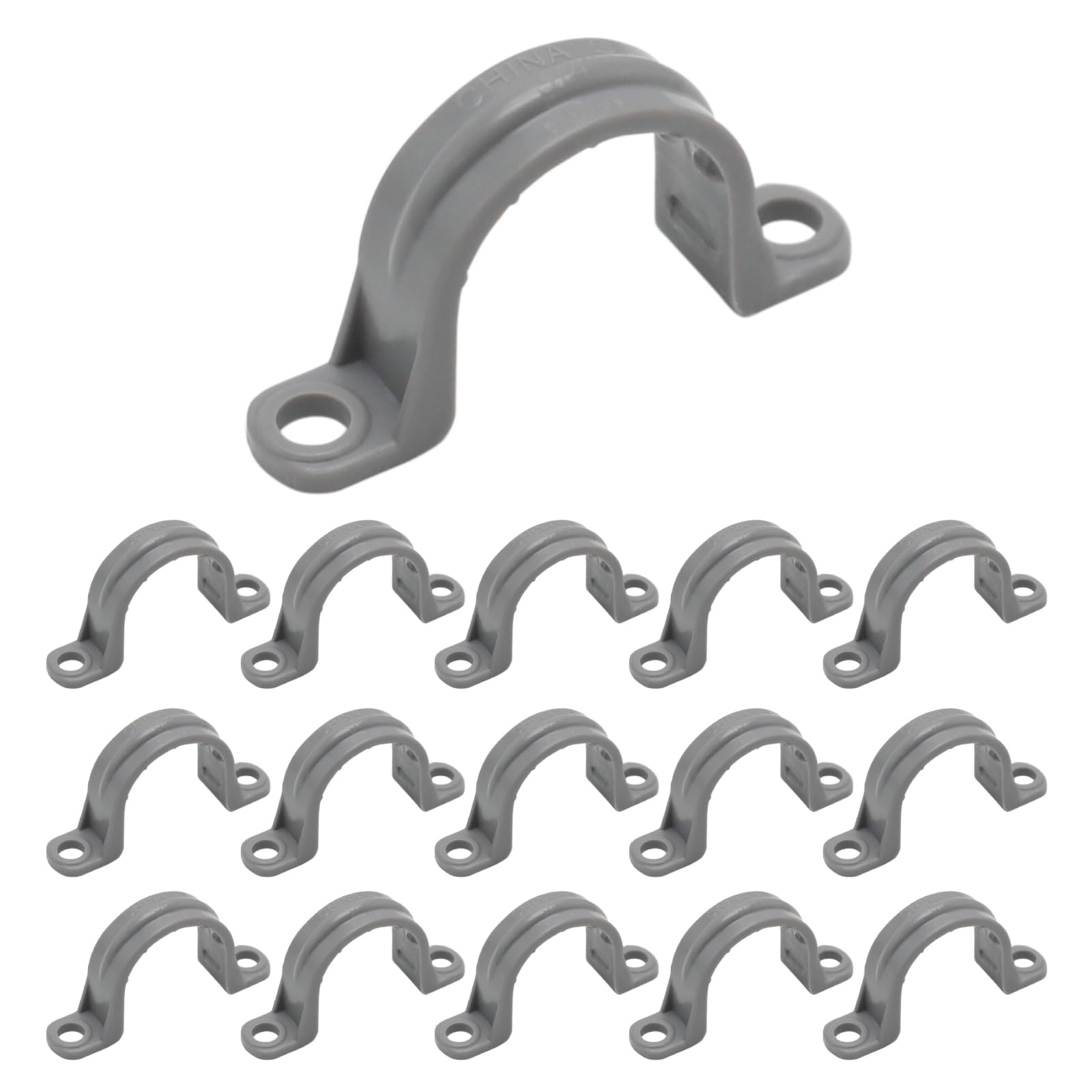 Snapklik.com : 15 Pcs 3/4 Inch PVC Pipe Straps, Grey Conduit Clamp Pipe ...