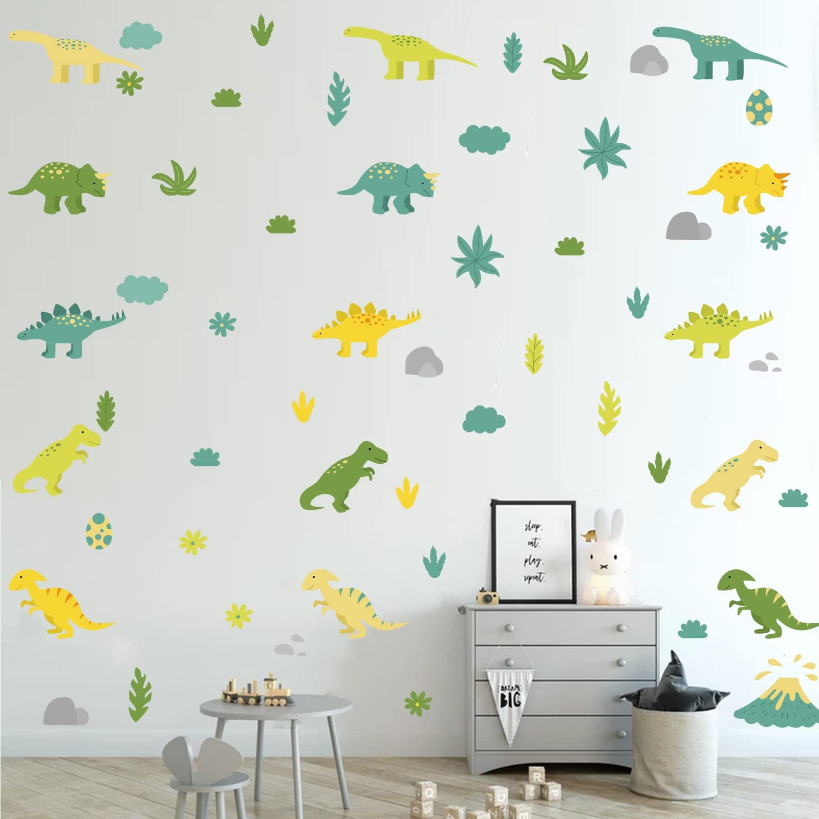 Amazon.com: Dinosaur Wall Decals Baby Dinosaurs Wall Decor Stickers ...