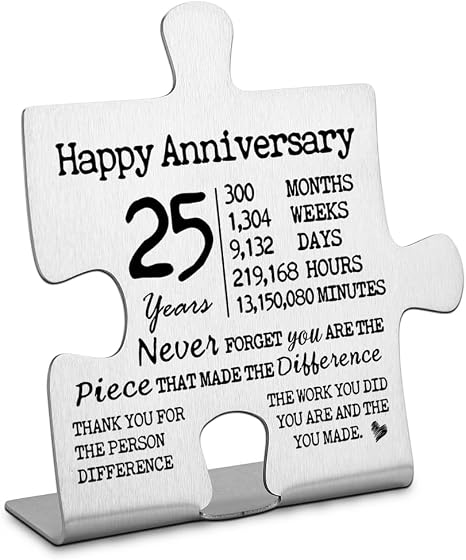 Amazon.com: 25 year Work Anniversary Plaque gifts for Employee, Thank ...