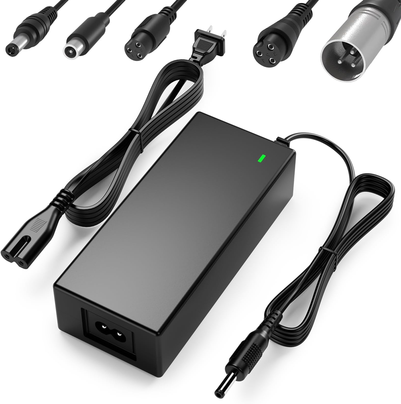 Amazon.com: 42V 2A Battery Charger Universal 5 Plugs Power Supply ...