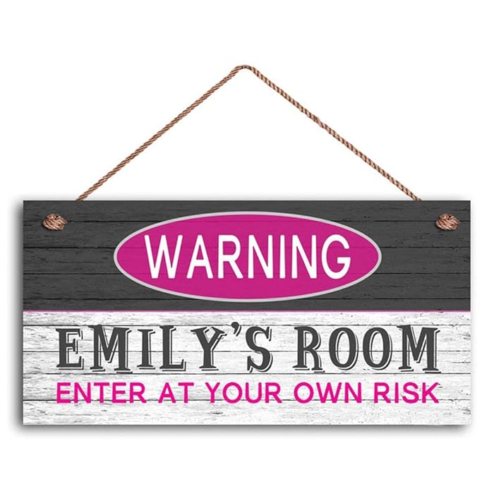Buy Warning Sign, Enter at Your Own Risk Personalized Sign, Kid's Name ...