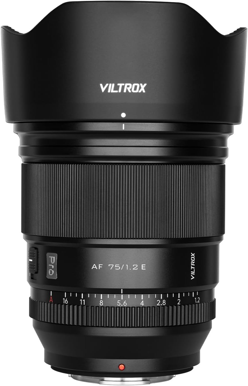 Amazon.com : VILTROX PRO 75mm F1.2 f/1.2 E Mount APS-C Prime Lens ...