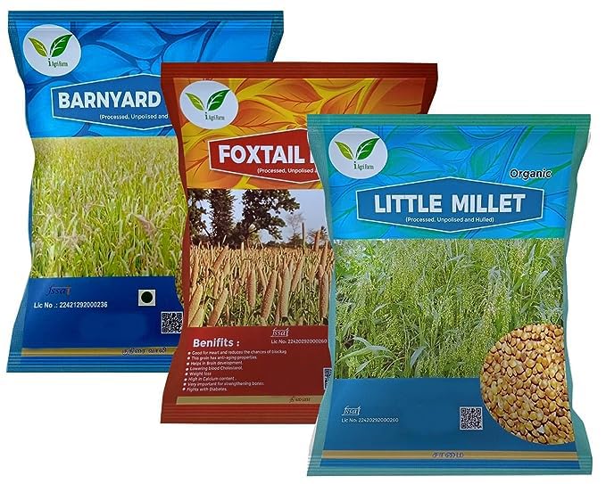 Iagrifarm Organic Millets Combo (Little millet 500 gram +Banyard millet ...