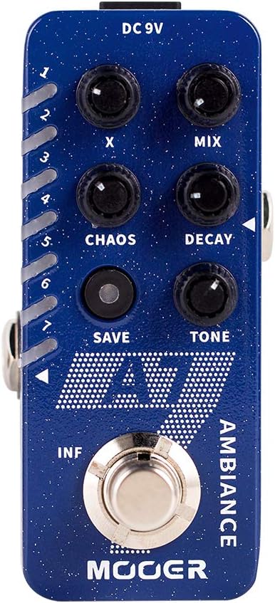 Amazon.com: MOOER A7 Reverb Guitar Pedal Ambiance Versatile with 7 ...