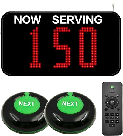 Amazon.com : KOQICALL Take a Number System Now Serving Number Sign ...