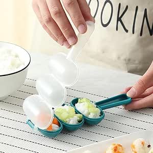 Amazon.com | 2Pcs Rice Ball Shake Maker Lunch DIY Sushi Maker Rice ...