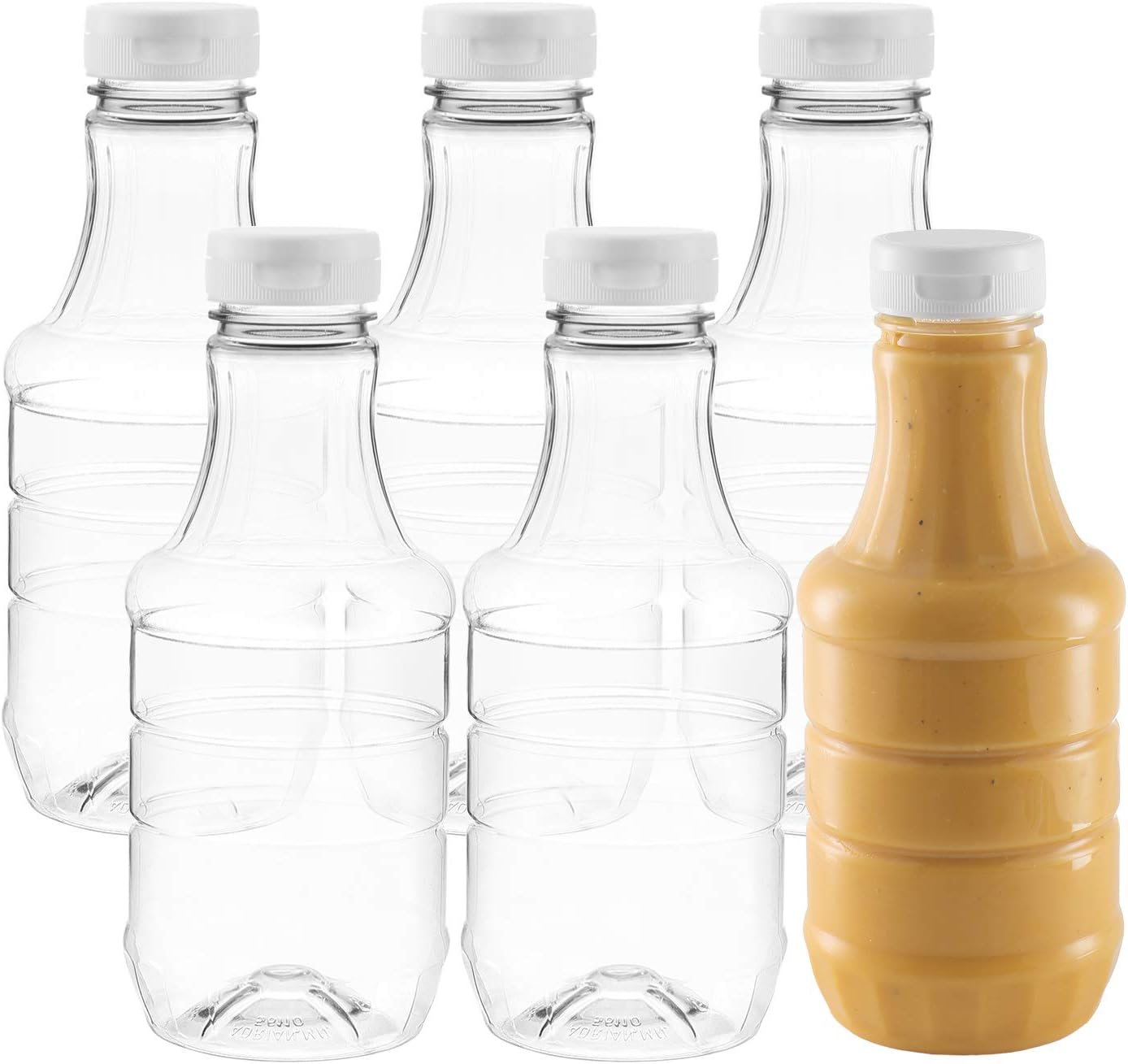 Amazon.com: Pack of 6-20 Oz Empty Sauce Bottles -Salad Dressing Bottles ...