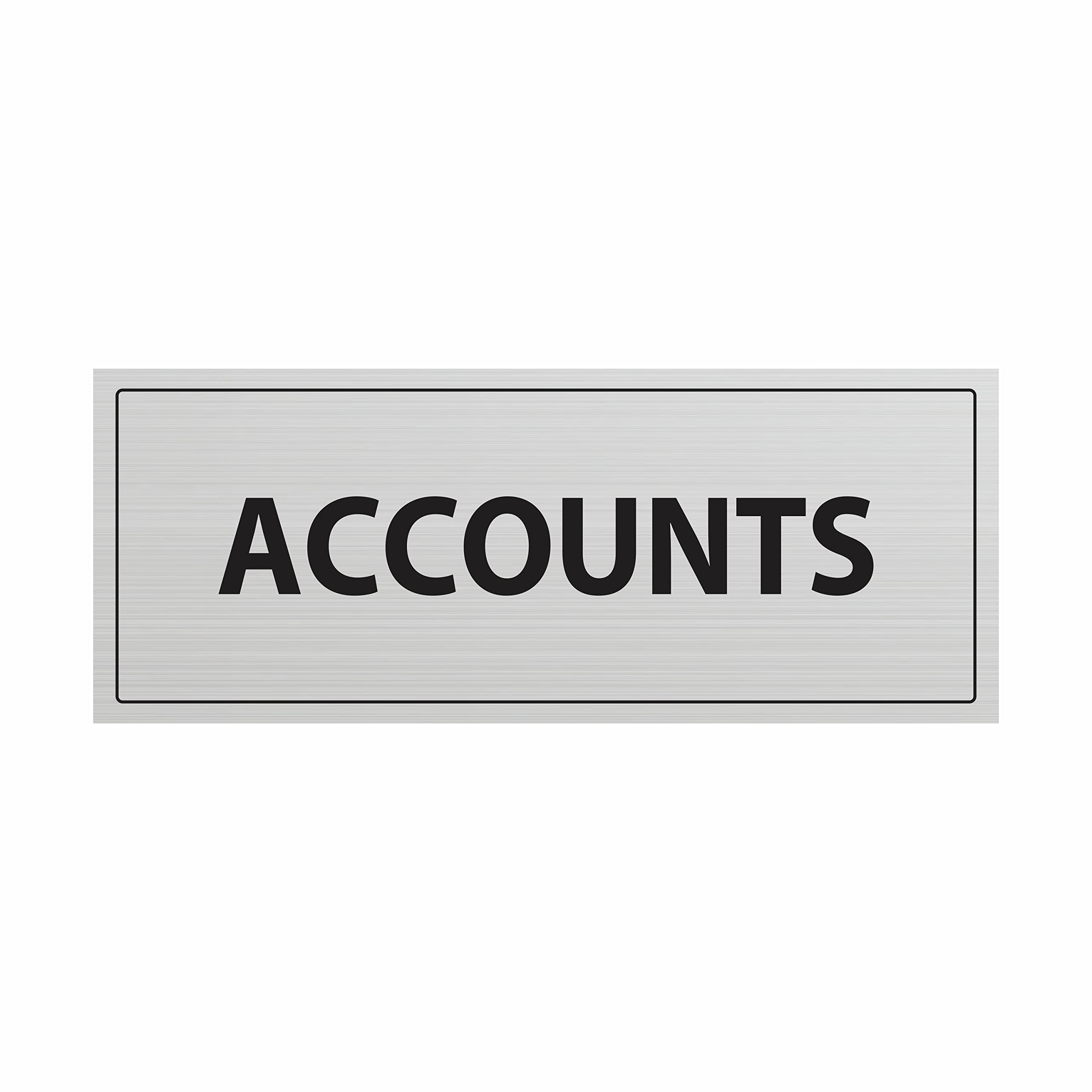 Anne Print Solutions® Accounts Steel Self Adhesive Metal Safety Sign ...