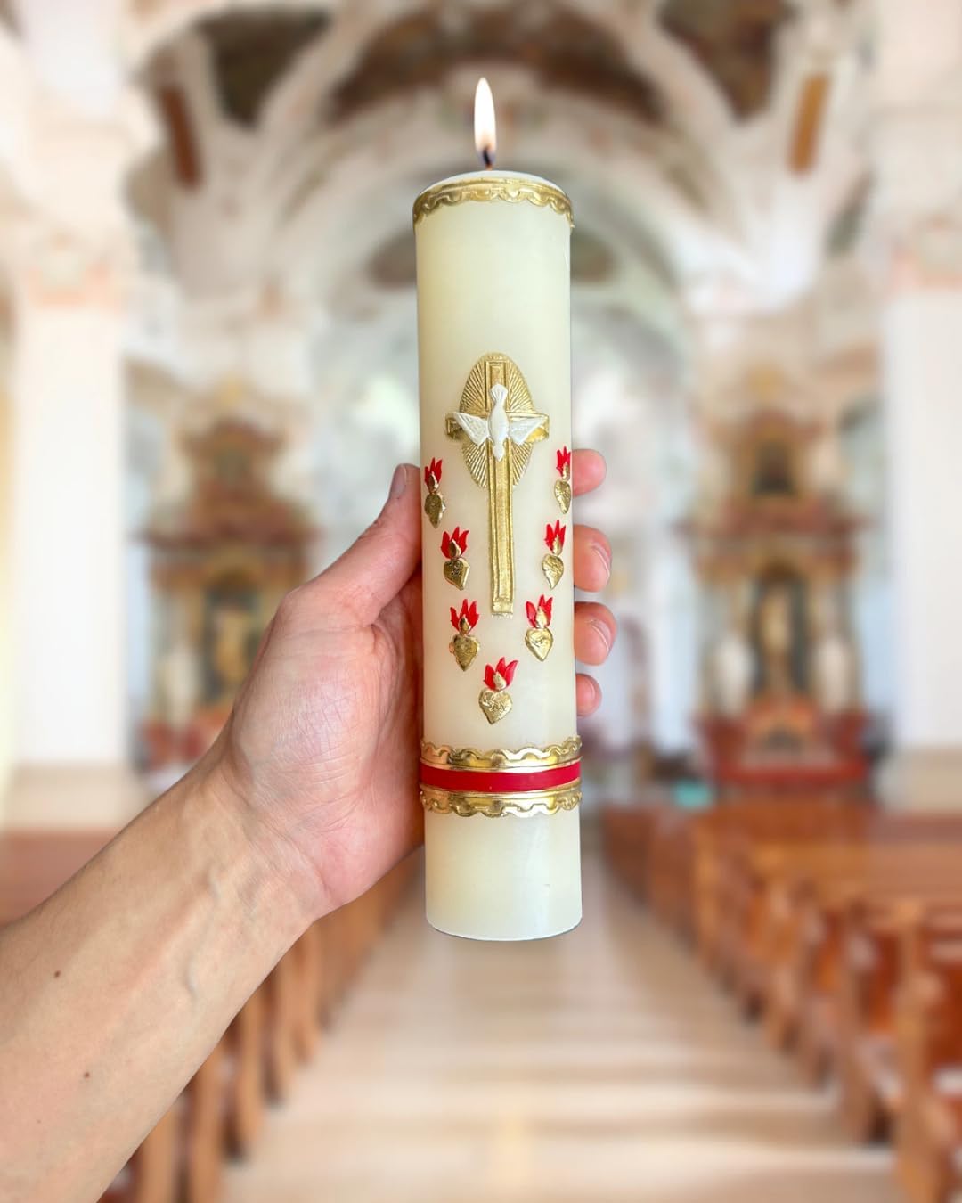 Holy Spirit Candle for Confirmation or Baptism White Sri Lanka | Ubuy