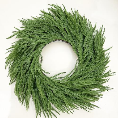 Amazon.com: Somikis 24 Inch Christmas Wreaths for Front Door Real Touch ...