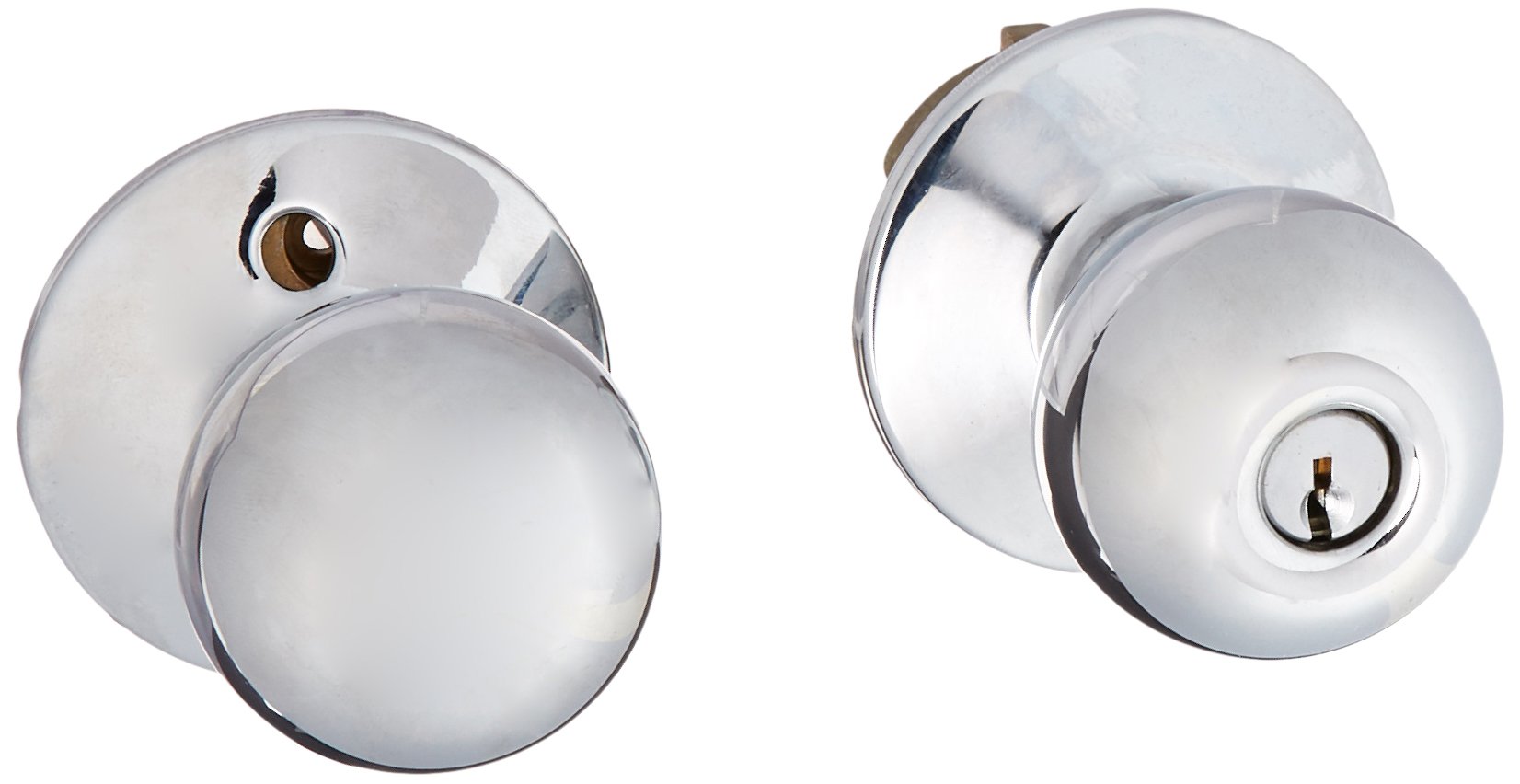 Schlage F80-ORB Orbit Storeroom Door Knob Set, Polished Chrome - Door ...