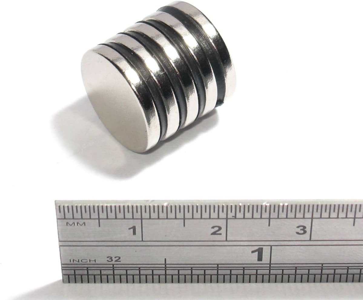 Spider Magnetics Ltd 5 Strong Magnets 15x2 mm Neodymium Craft Disc ...