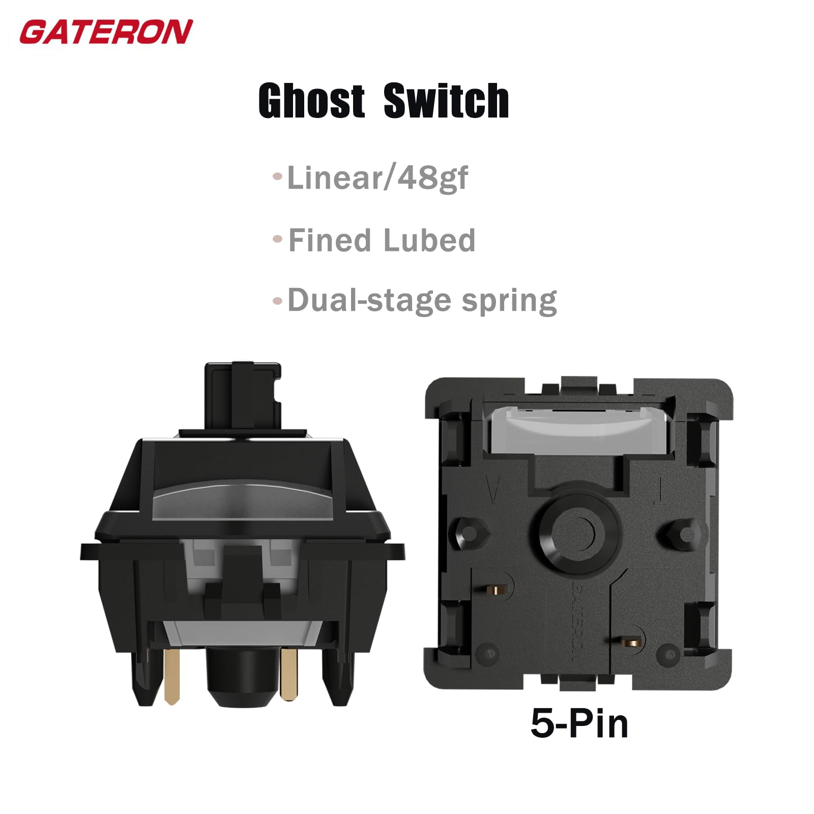 Snapklik.com : Gateron Ghost Switches For MX Mechanical Keyboard,5-Pin ...