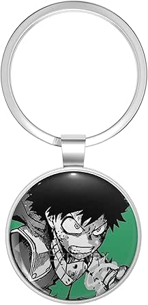 Amazon.com: 1080 Graphics Izuku Midoriya hero Key Chain Double Sided ...