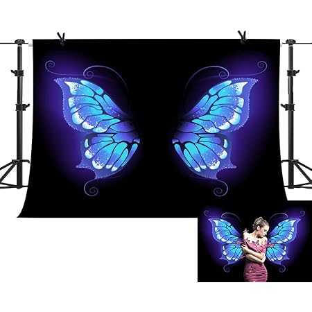 Amazon.com : TOAOFY 7x5ft Colorful Butterfly Wings Photography Backdrop ...