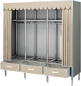 Amazon.com: LYHXYLFT Portable Closet,Heavy Duty Clothes Rack with Cover ...