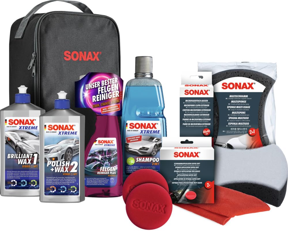 SONAX XTREME Autopflege Set inkl. Tasche (8-teilig); Autoreinigungs ...