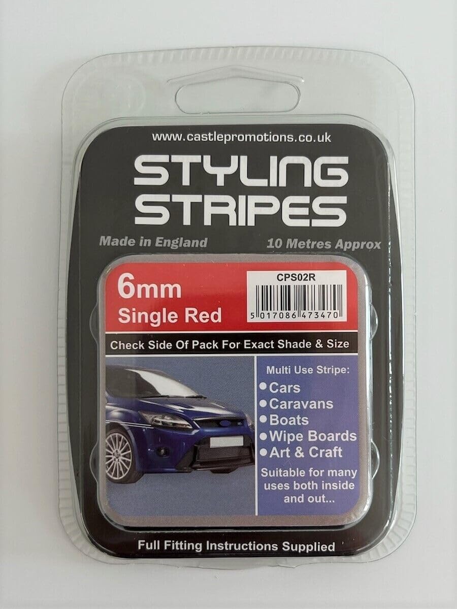 Pin Stripe 3mm x 10mtr Self Adhesive Car Pin Stripe Black - White - Red ...