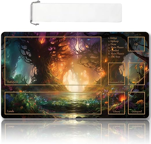 Amazon.com: Premium Stitched MTG Playmat with Zones and Non-Slip Rubber ...