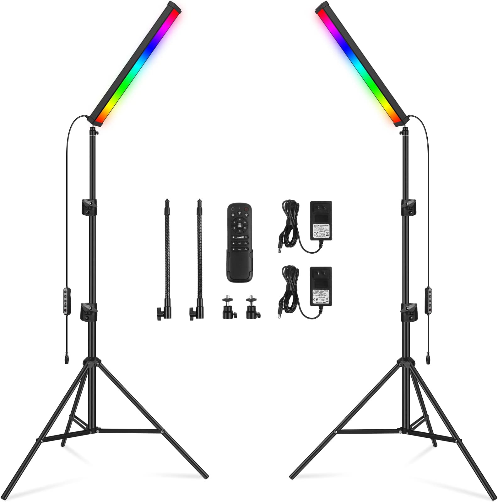 Amazon.com : RGB Led Video Light Stick Wand with Stand, QEUOOIY 2300 ...