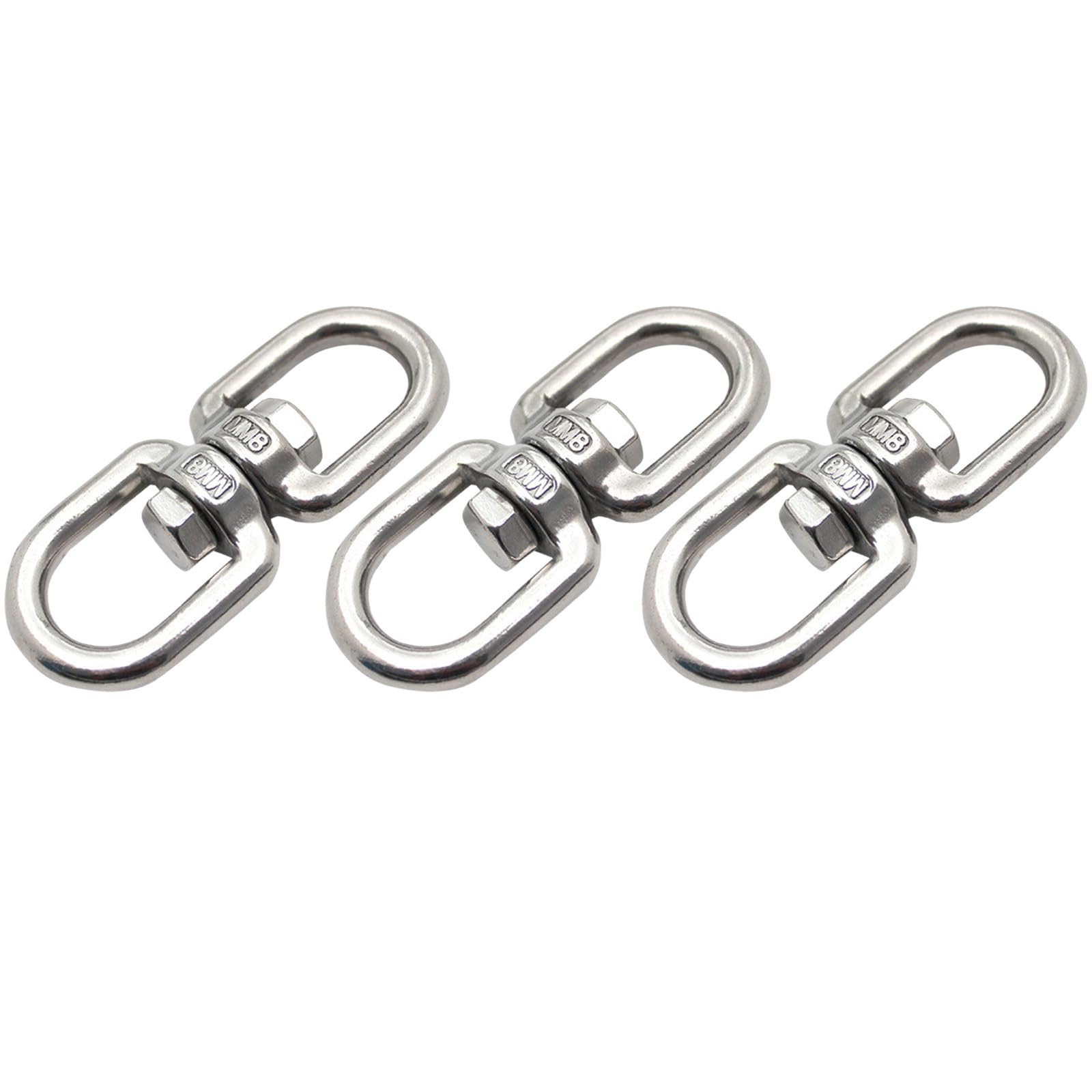 Amazon.com: AUXBC M8 Double Ended Swivel Eye Hook, Heavy Duty Stainless ...