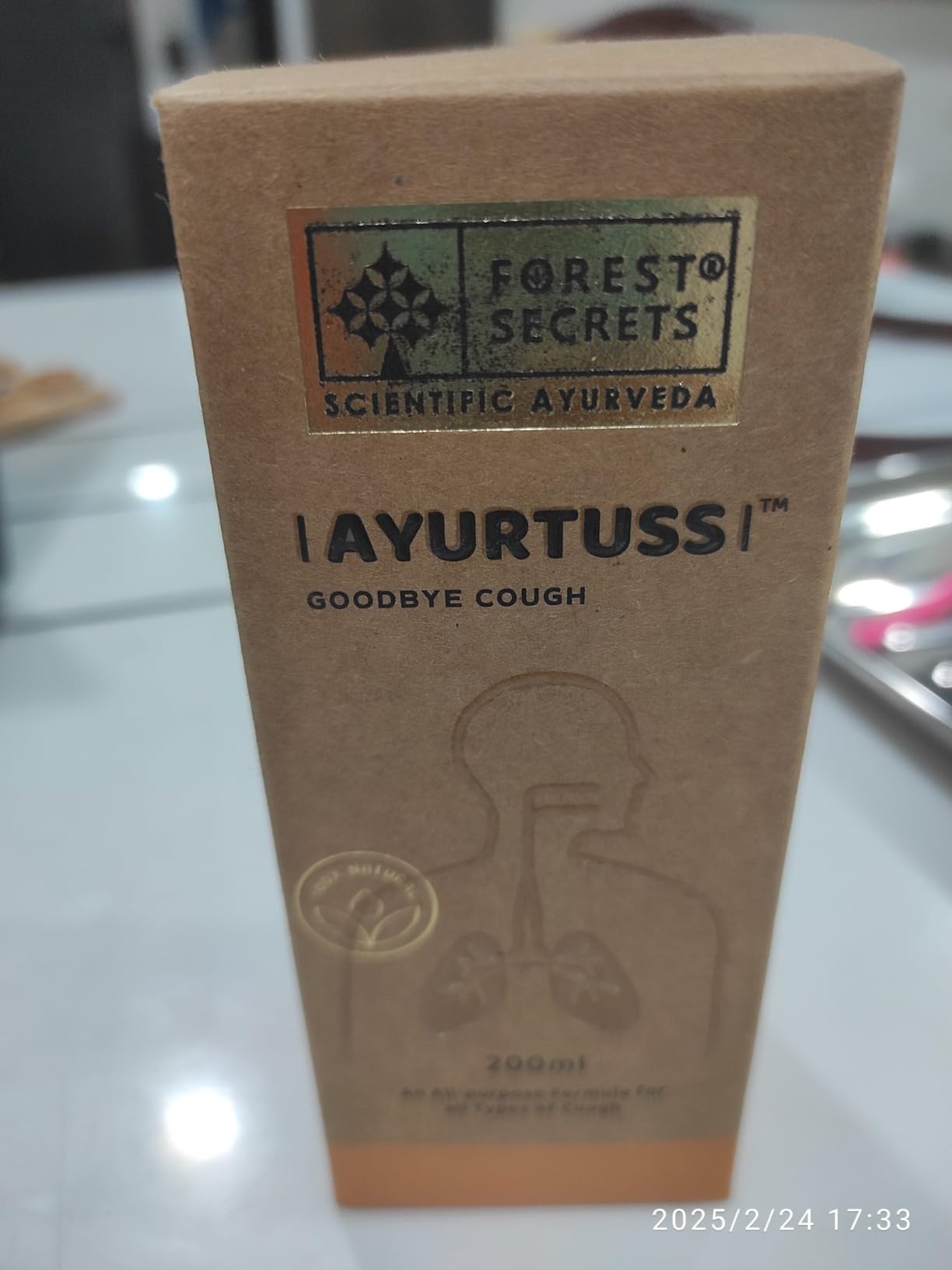 Buy Forest Secrets Ayurtuss Cough Syrup- 200ml, Non-Drowsy Ayurvedic ...