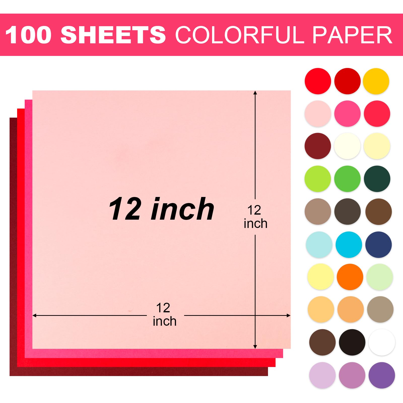 Snapklik.com : 100 Sheets Cardstock, Colored Cardstock Printer Paper 30 ...