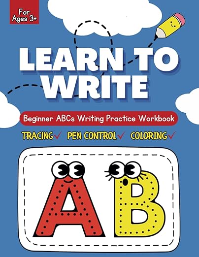 Amazon.com: Learn To Write Beginner ABCs Writing Practice Workbook ...