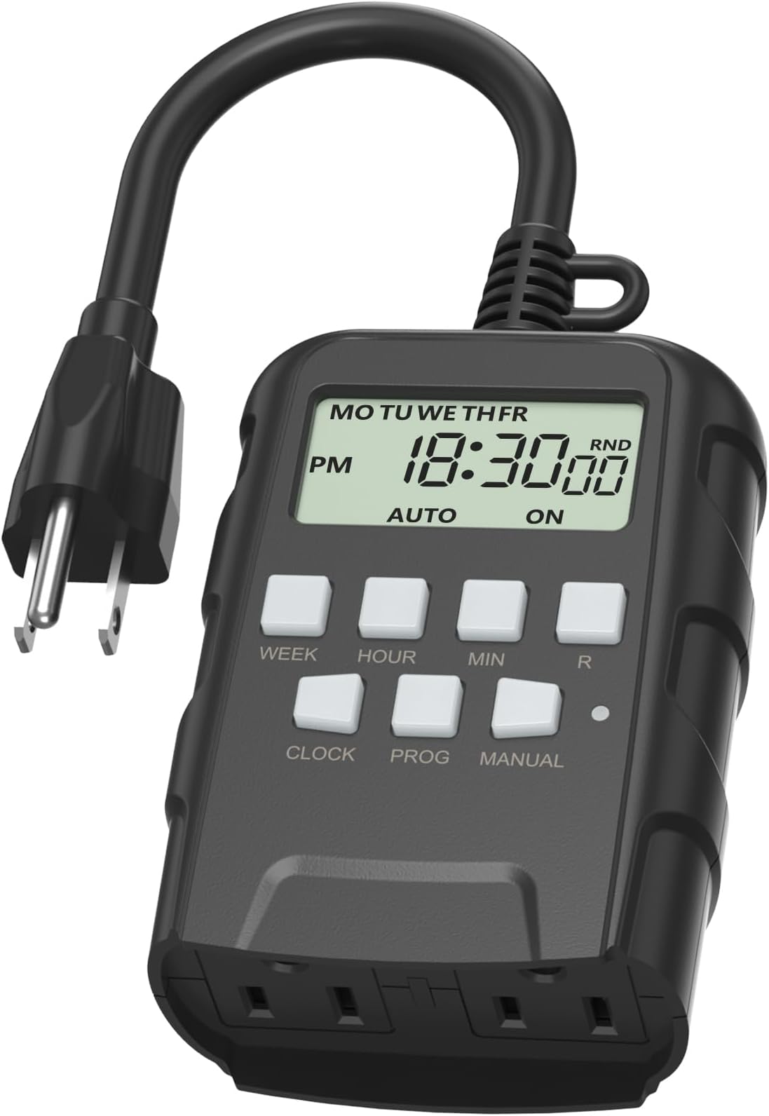 15 Amp Outdoor Plug-In Mechanical Dusk to Dawn Countdown Timer with ...