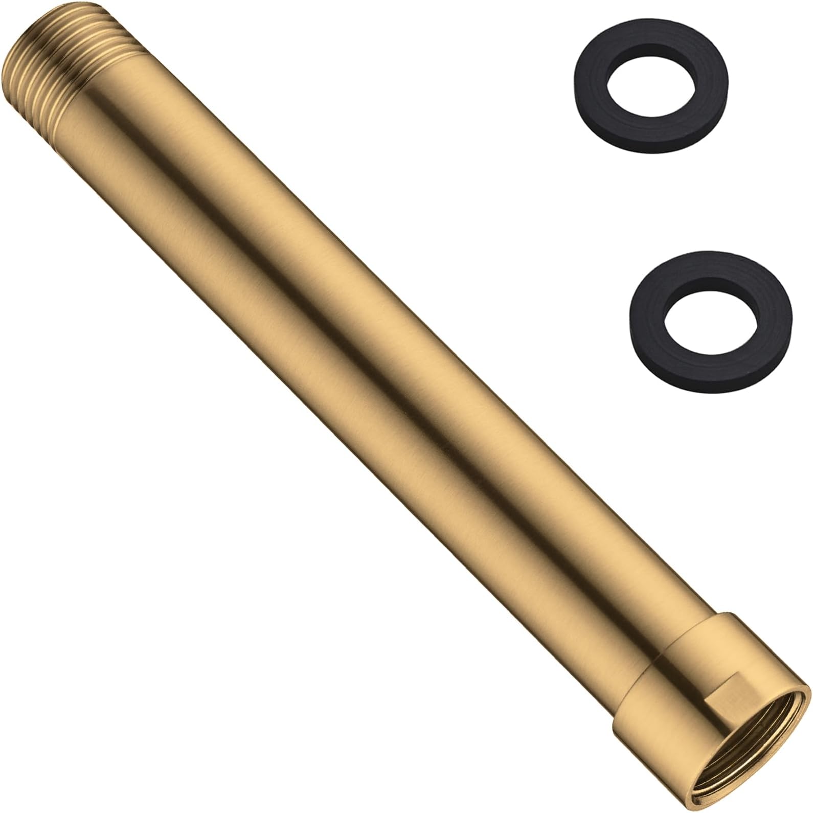 Senhozi 6 Inch Shower Arm Brushed Gold with 4 Inch Adjustable Shower ...