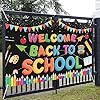 Amazon.com: 72 x 44 Inch Welcome Back to School Banner - First Day of ...