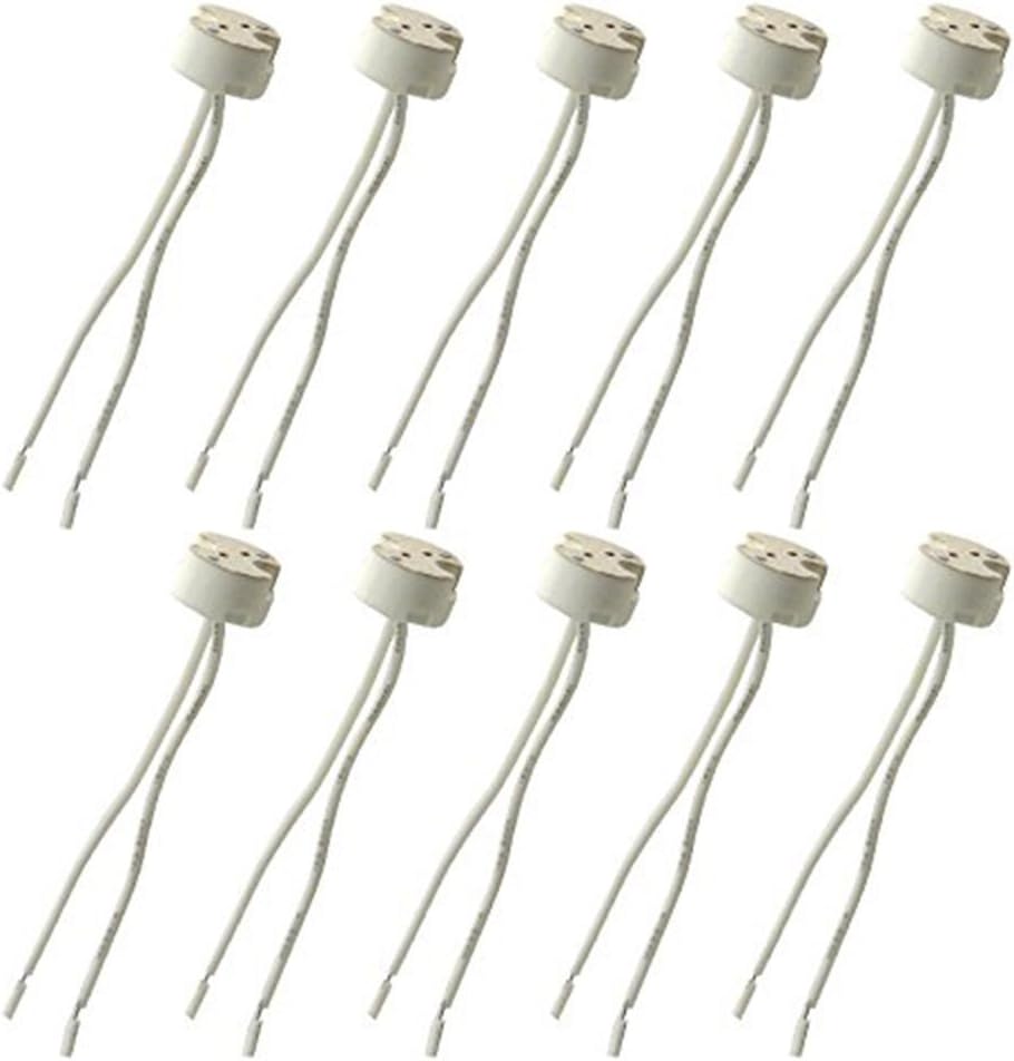 10 Pack of MR16 GU5.3 Led Bulb Base Ceramic Socket,FINELED MR16 G5.3 ...