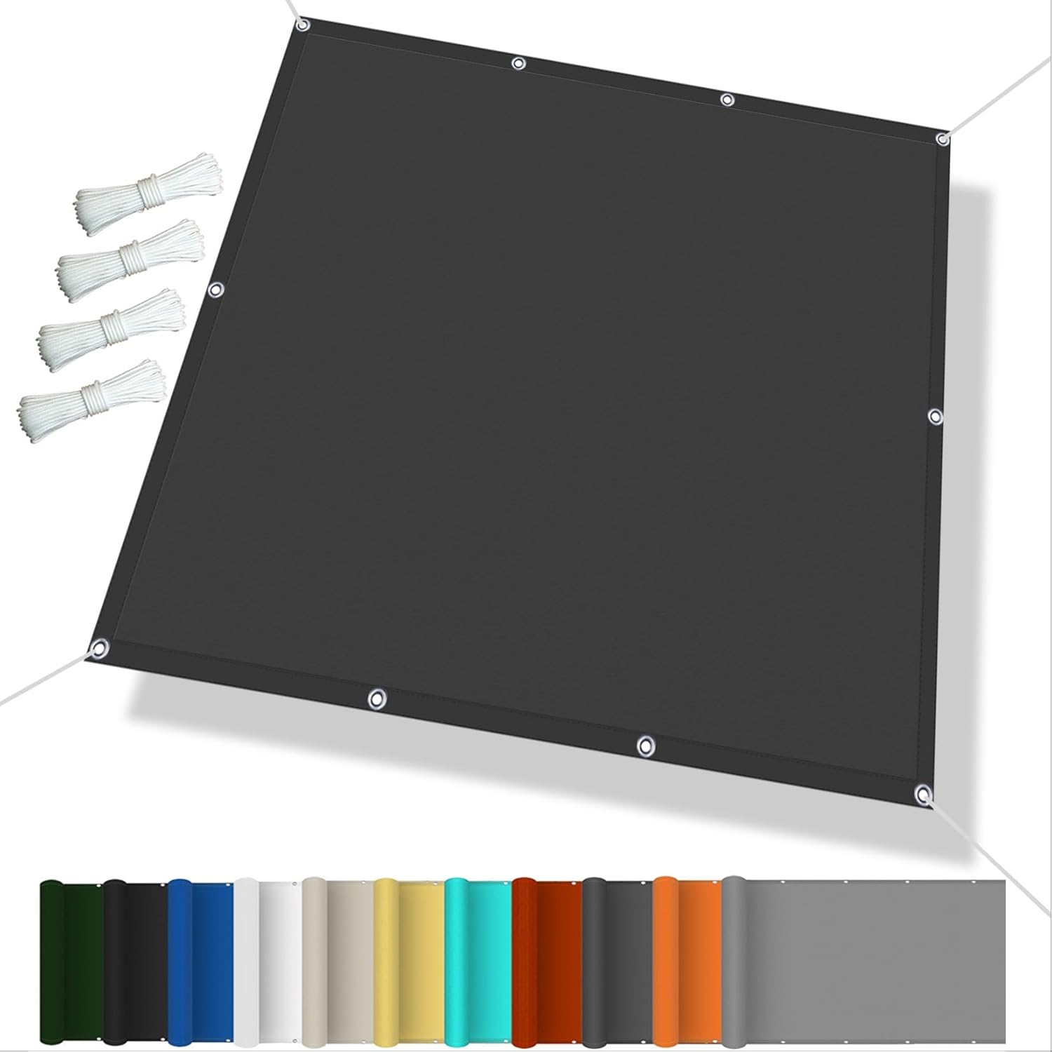 Awning, Sun Protection, 2 x 2 m, Shade Cloth with Eyelets, Waterproof ...