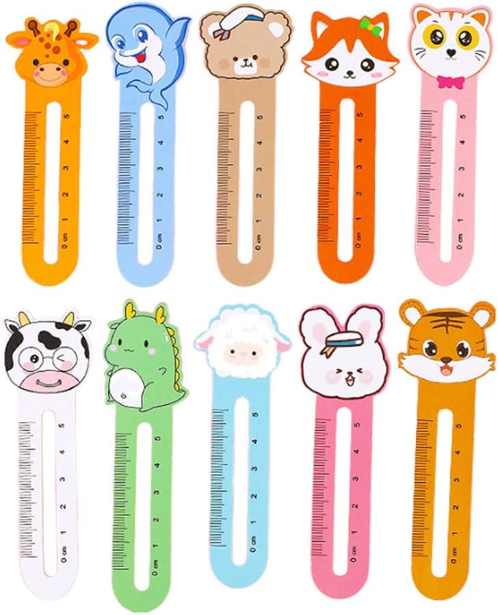 Amazon.com: 100 Pieces Cute Animal Bookmarks for Kids with 10 Different ...