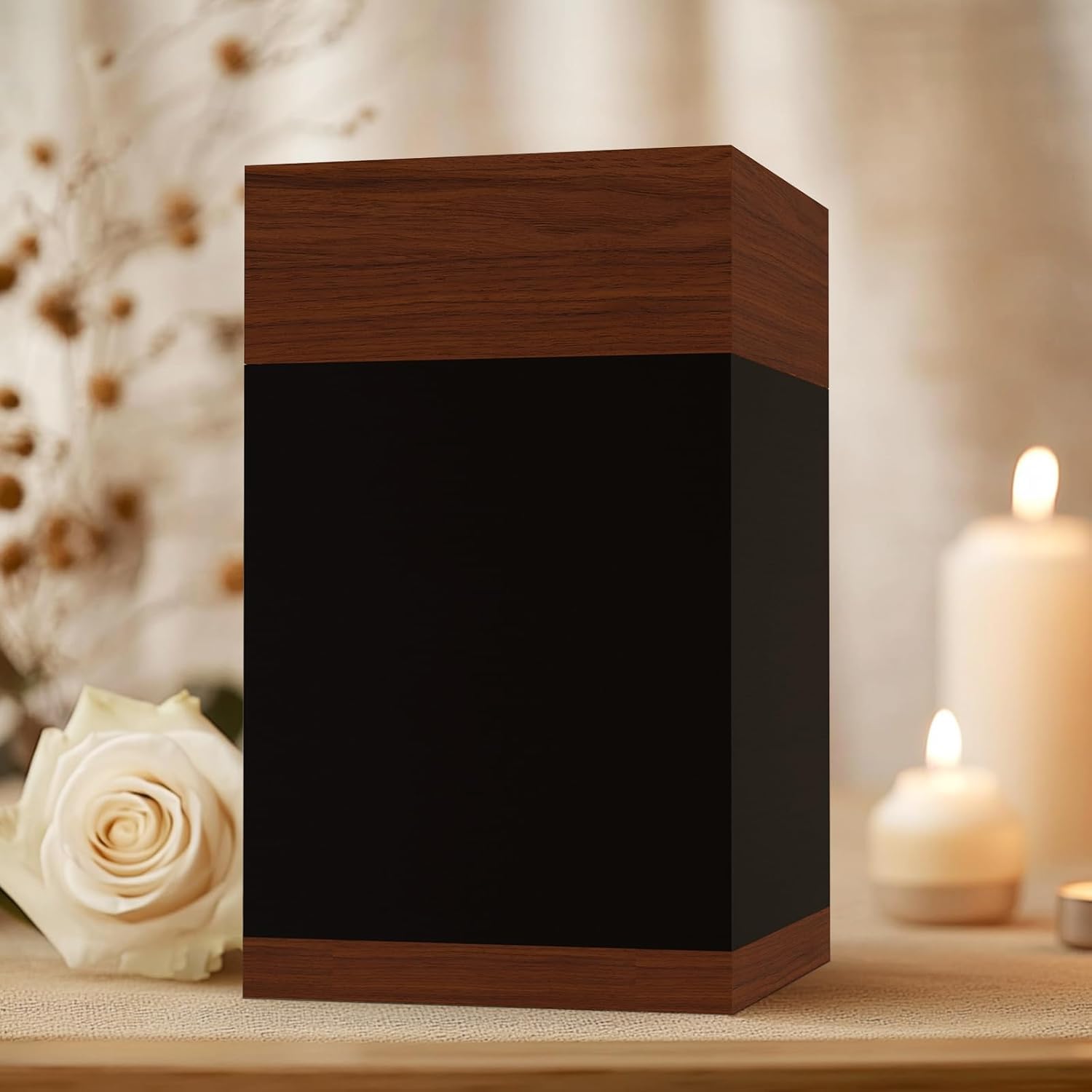 Amazon.com: Wooden Cremation Urns for Human Ashes Adult Black Walnut ...