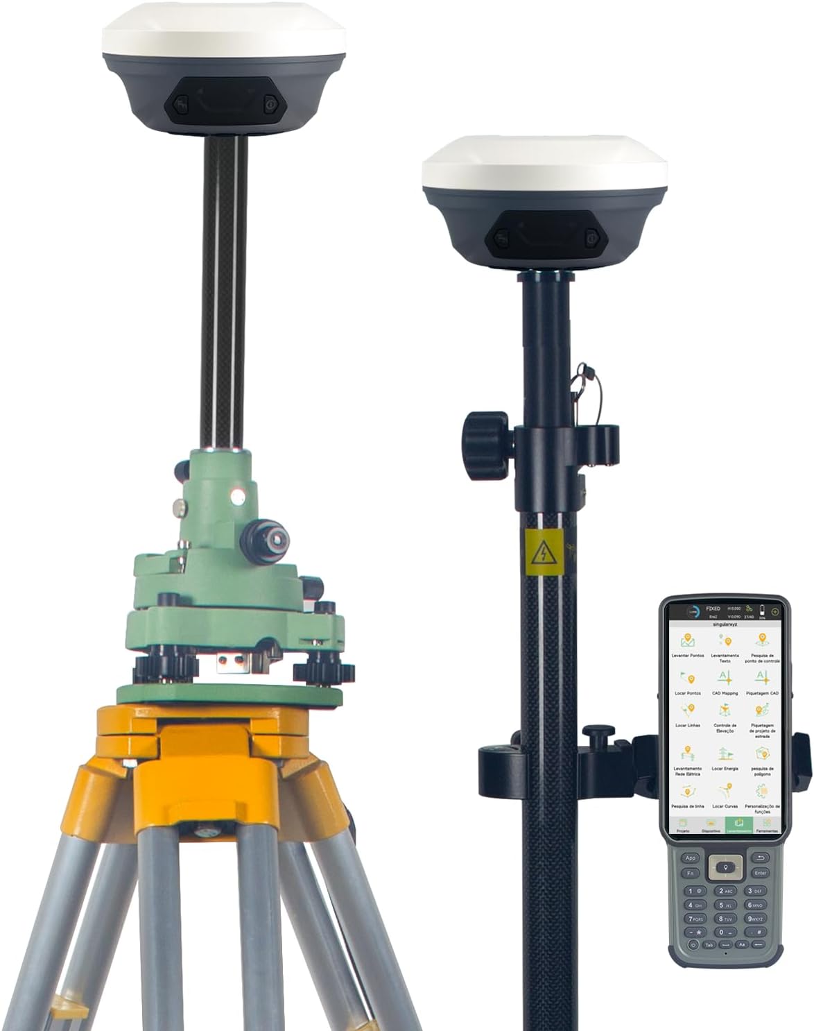 GNSS IMU RTK - Equipo de topografía GPS Rover y base para colector de mano y software de ...