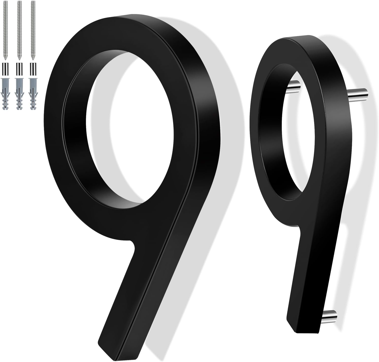 Amazon.com: 6 Inch Floating House Number Metal Modern Anti-Rust House ...