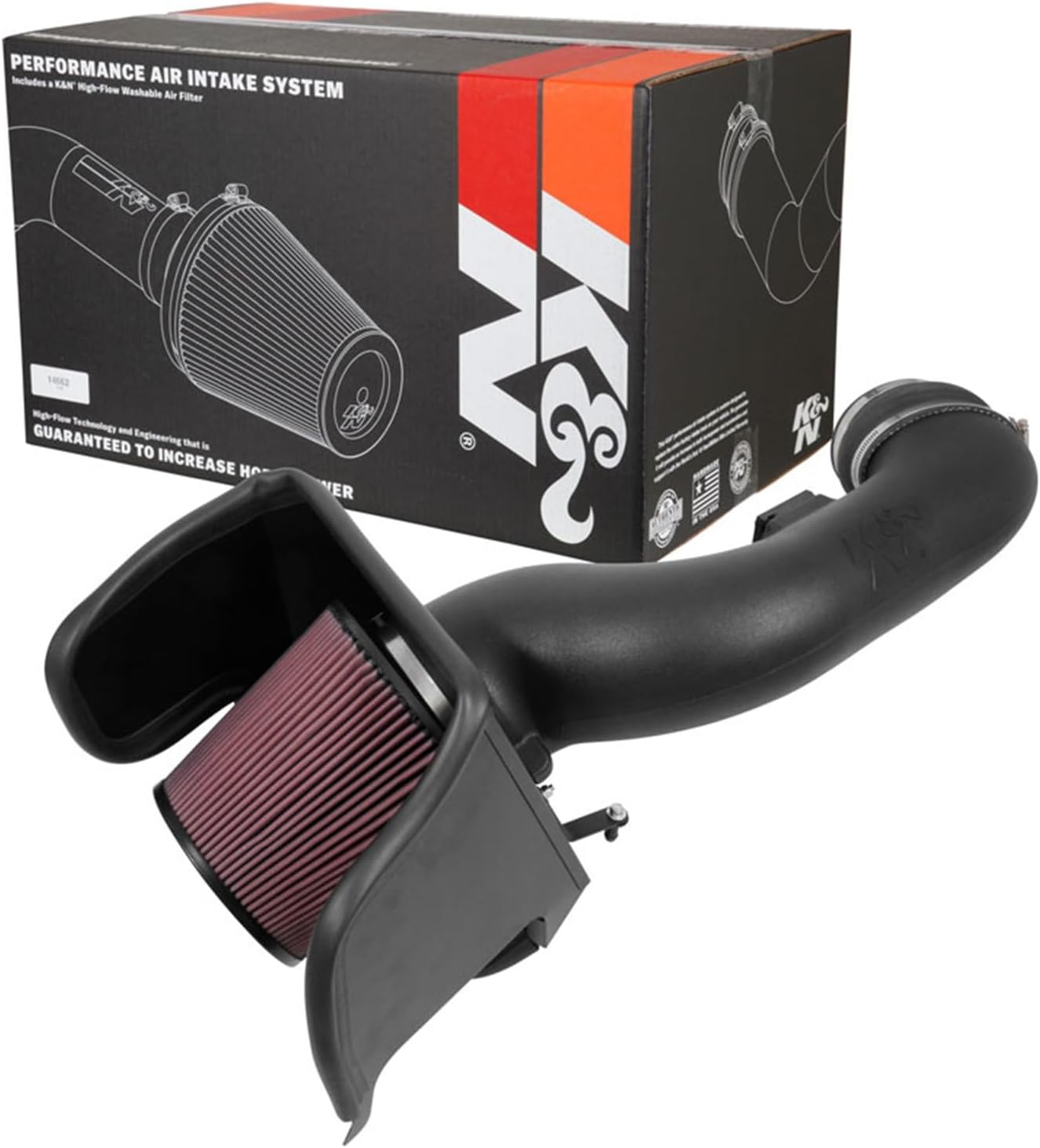 Amazon.com: K&N Cold Air Intake System: High-Flow Air-Filter, Increase ...